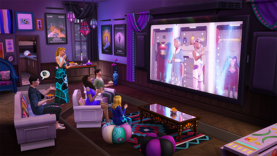 The Sims 4 Serata Cinema Stuff Pack - SimsWorld